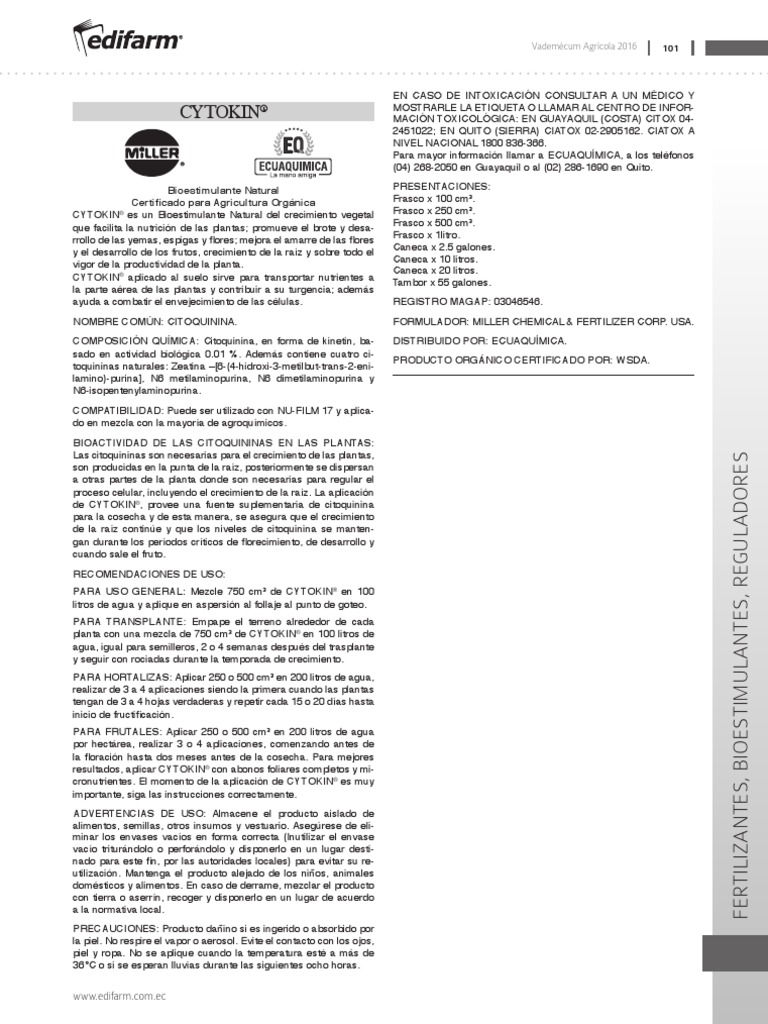 CYTOKIN | PDF | Agricultura | Botánica