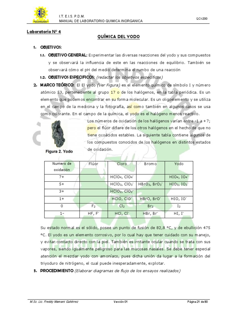 Evaporacion Del Yodo | PDF | Yodo | Cloro
