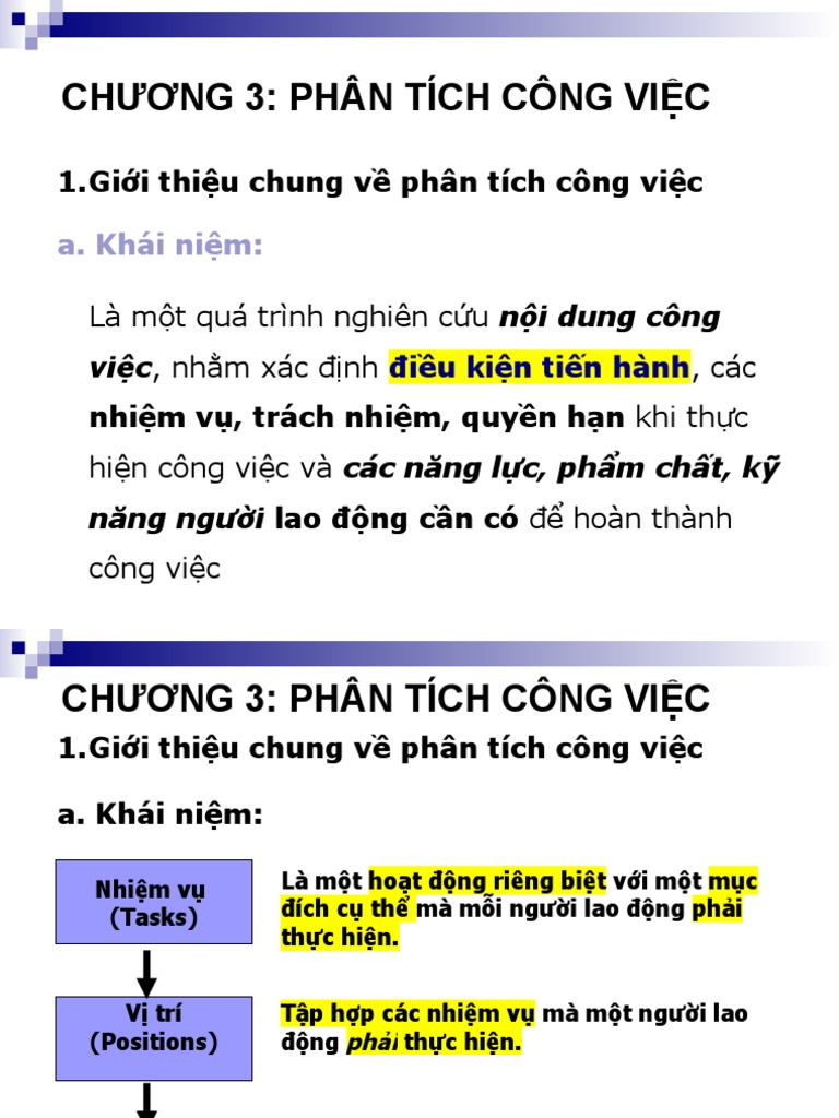 QTNNL Chuong 3 - Phan Tich Cong Viec Học | PDF