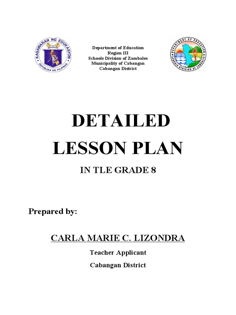 Detailed Lesson Plan | PDF | Sandwich | Foods