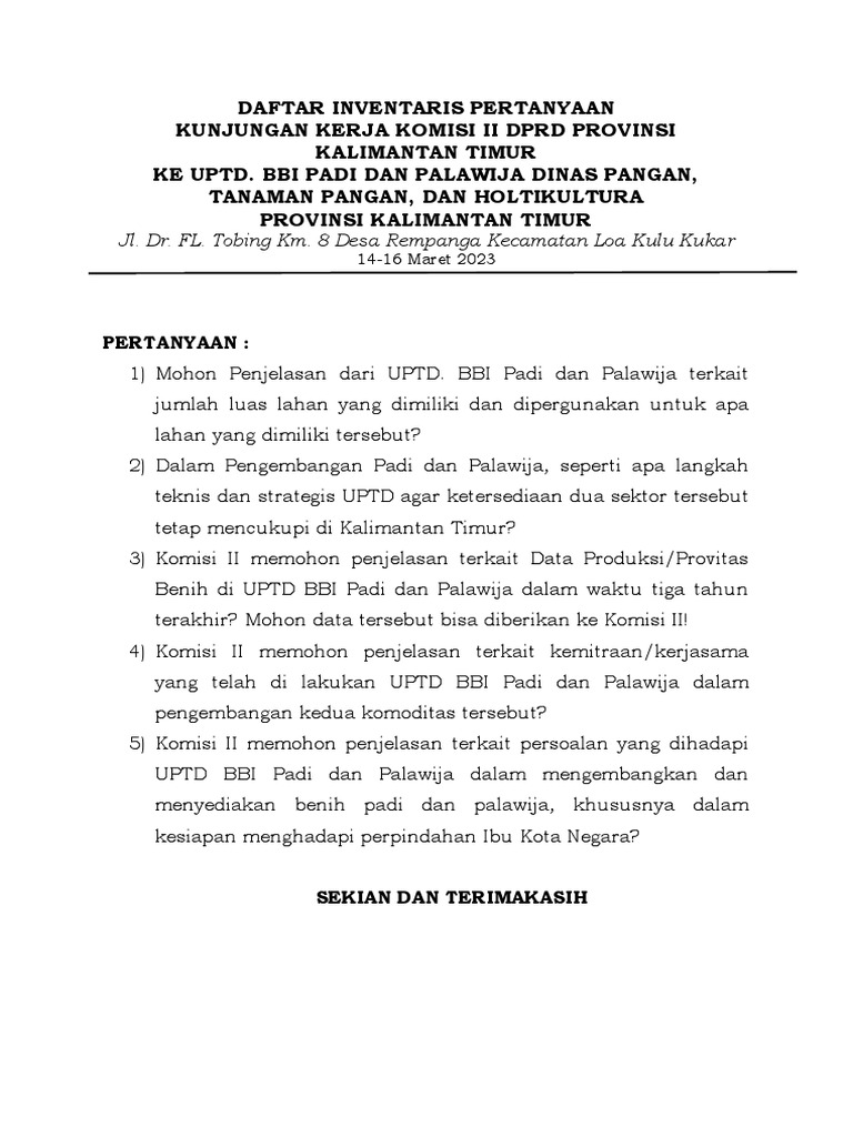 DIM Ke BBI Rempanga | PDF