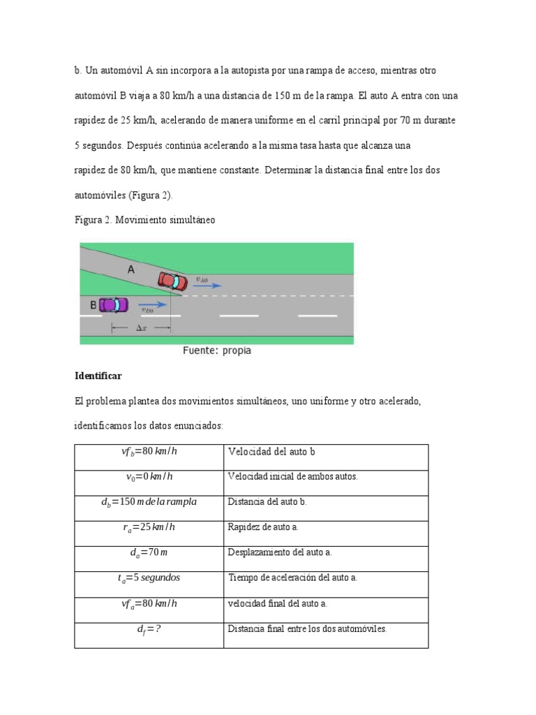 Física Aporte JHR Ejercicio B | PDF | Aceleración | Velocidad