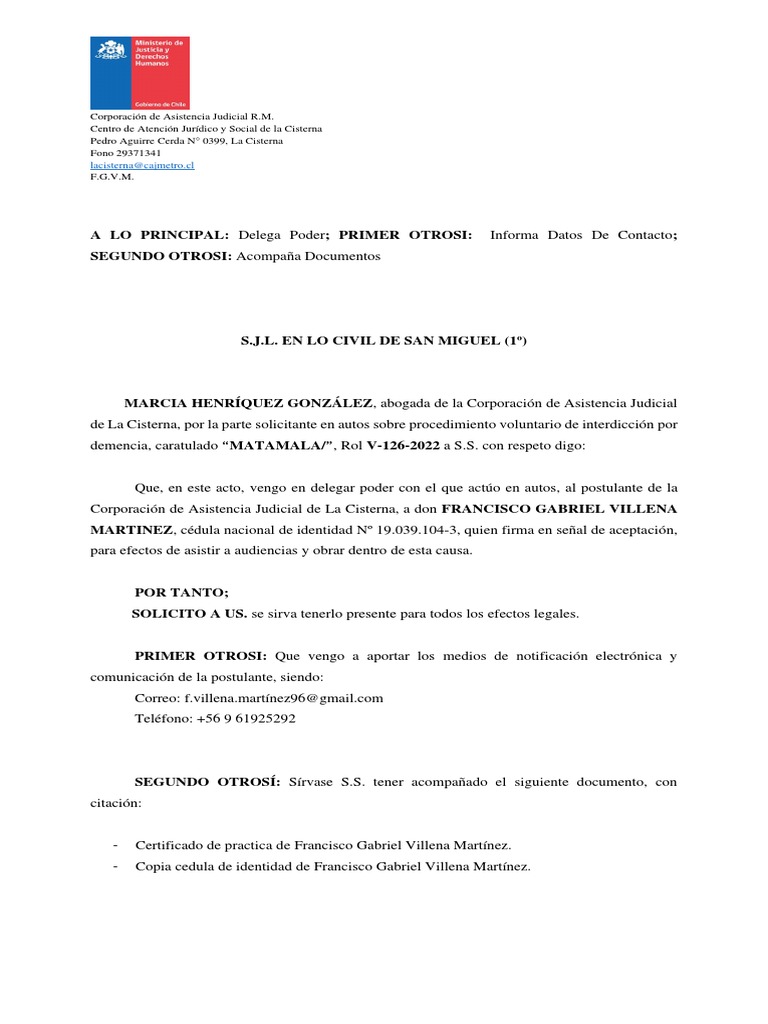 Delega Poder V-126-2022 | PDF | Política | Derecho