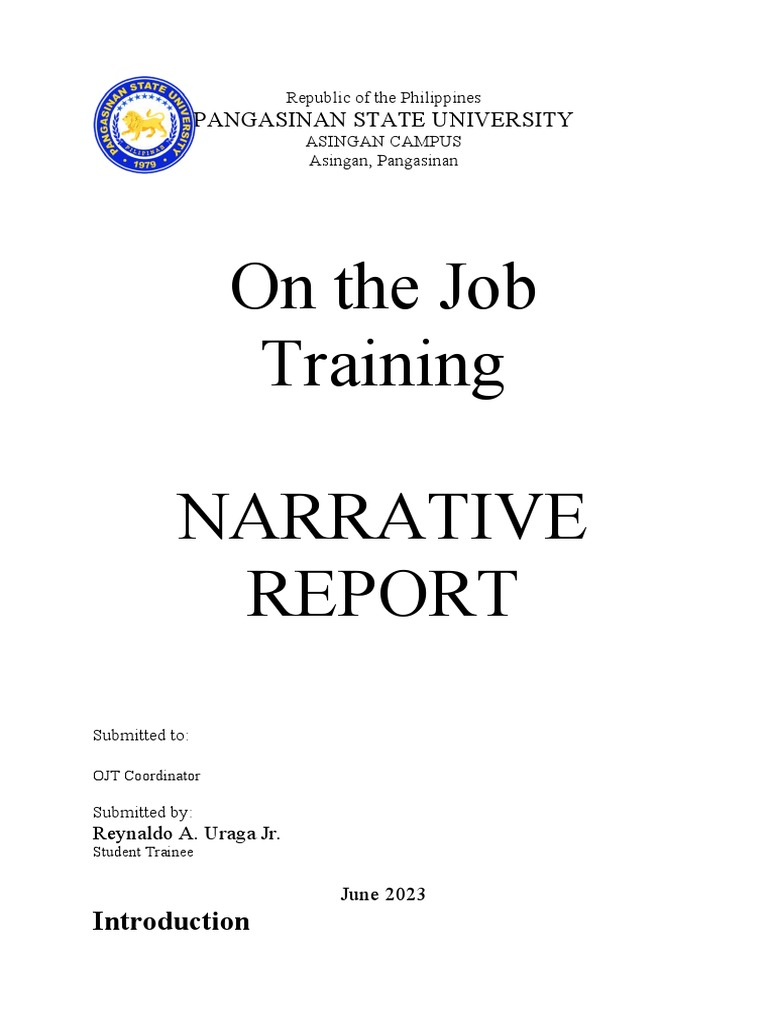 Narrative Report | PDF
