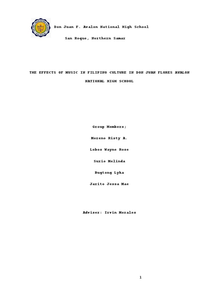 The Effects of Music in Filipino Culture and Consumer Behavior | PDF ...