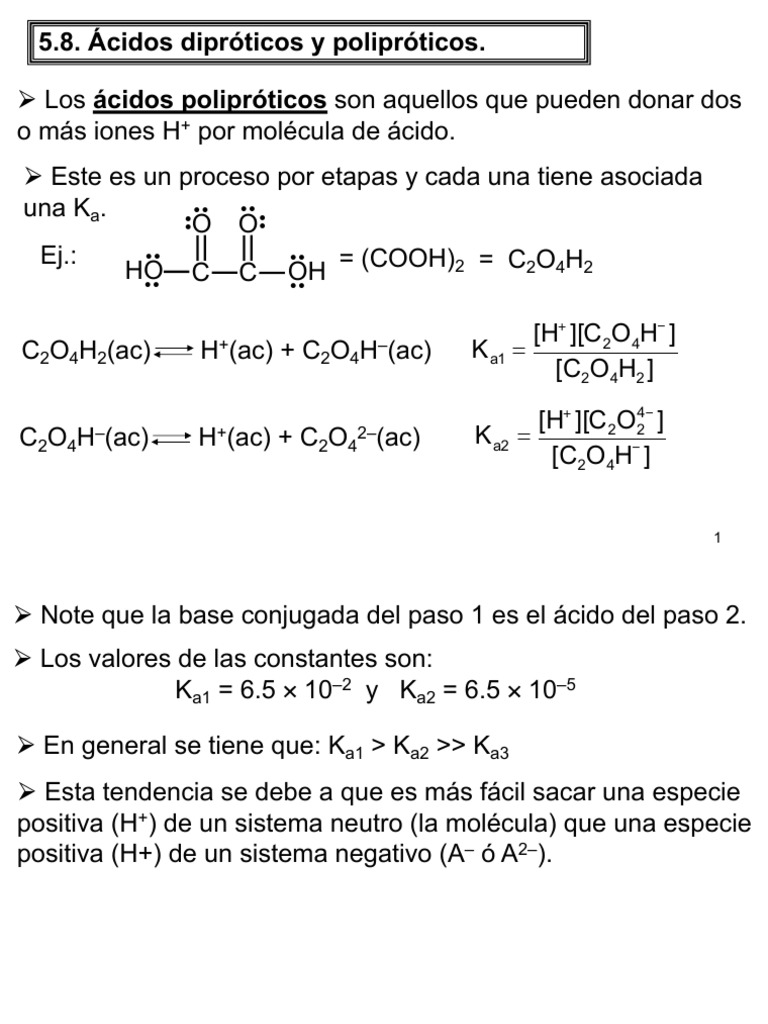 Ácidos Polipróticos y Sales en Solución | PDF | Sal (química) | Ácido