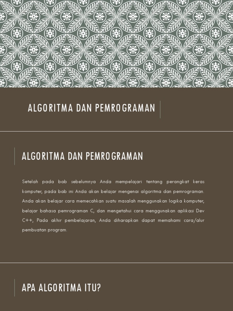 Pengenalan Algoritma dan Pemrograman | PDF
