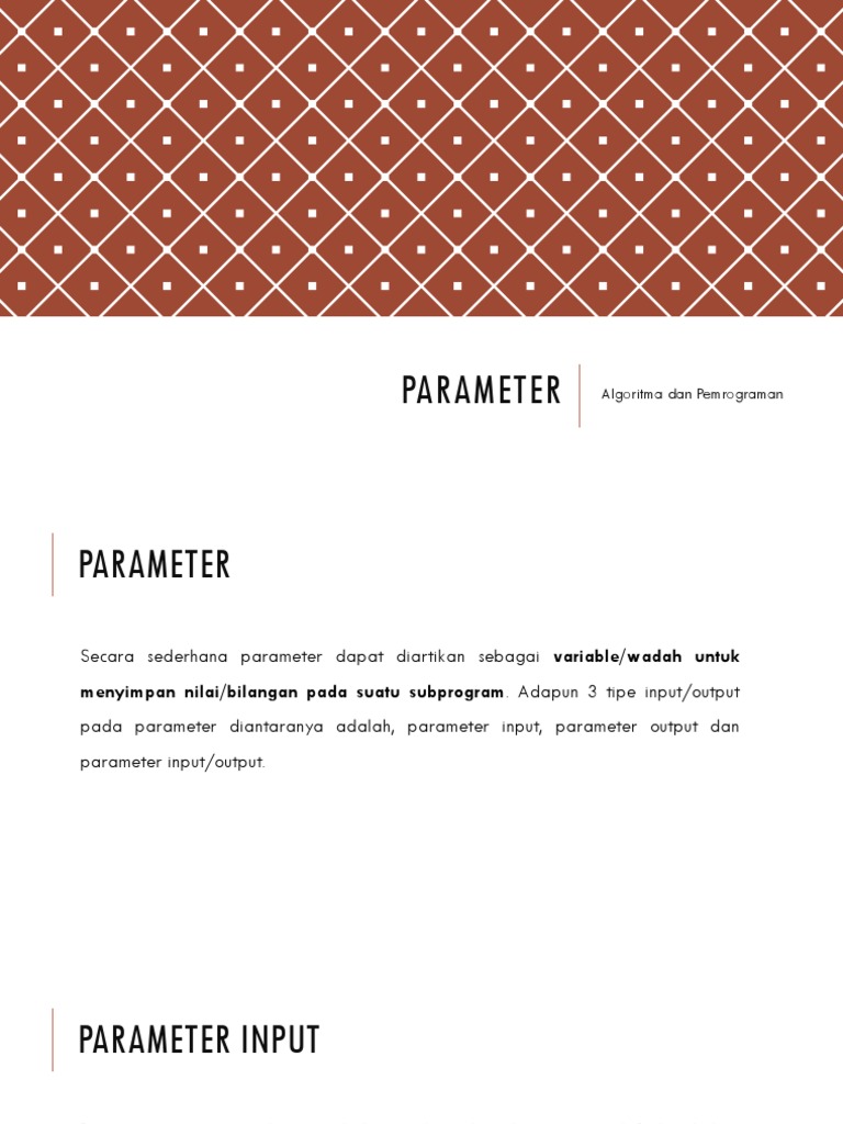 Materi XI Parameter | PDF