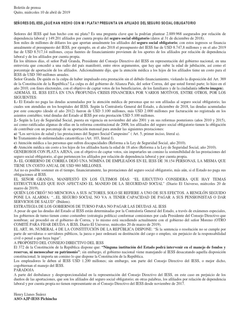 Boltein Iess PDF Gobierno