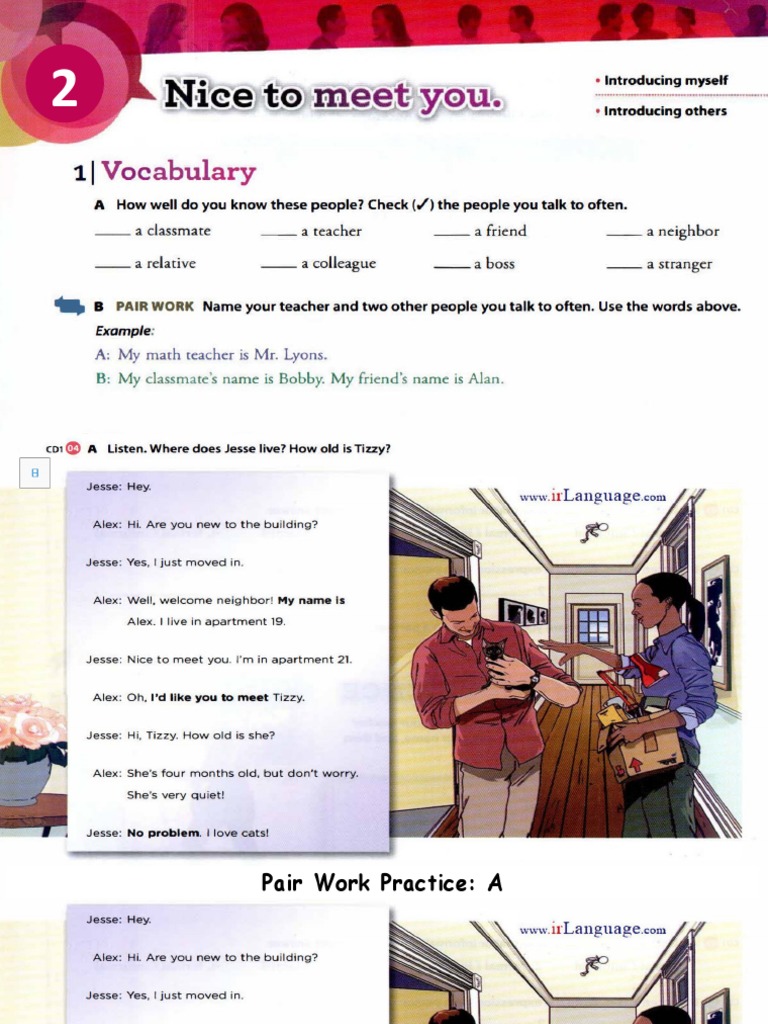 Speak Now 1 Unit 2 | PDF