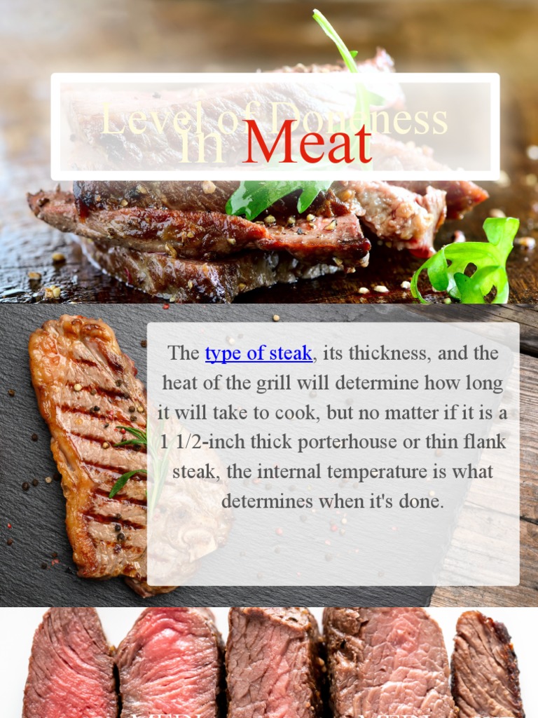 Levels of Meat Doneness Explained | PDF