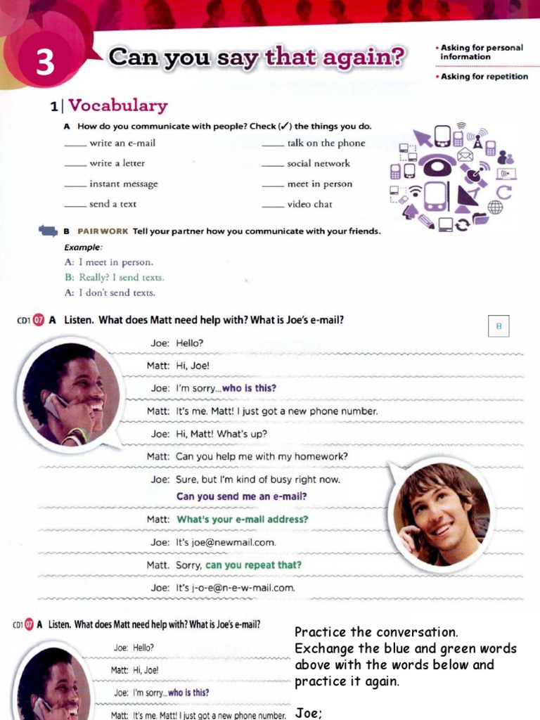 Speak Now 1 Conversation Practice | PDF