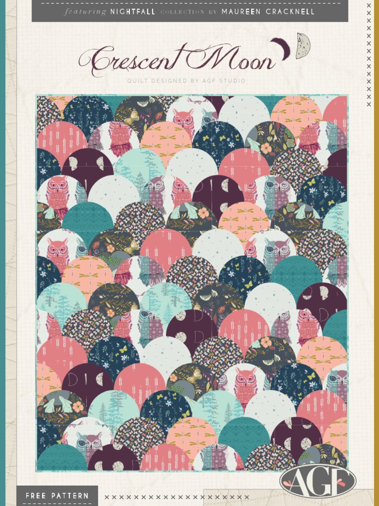 Crescent Moon Instructions | PDF | Seam (Sewing) | Quilt
