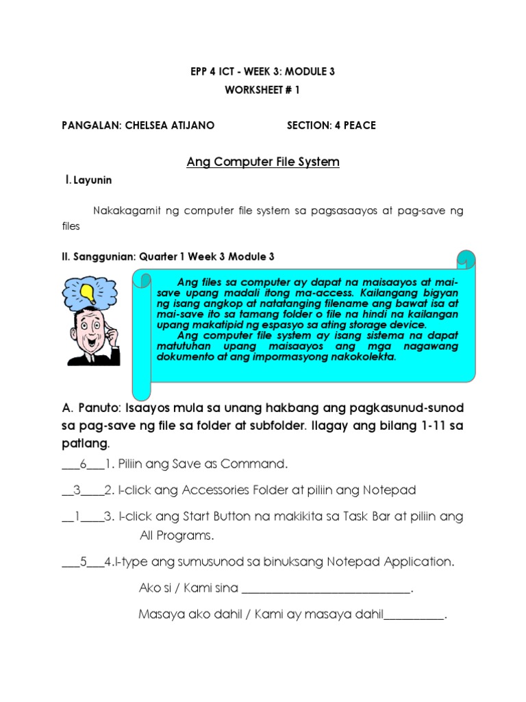 Week 3 - Worksheet | PDF