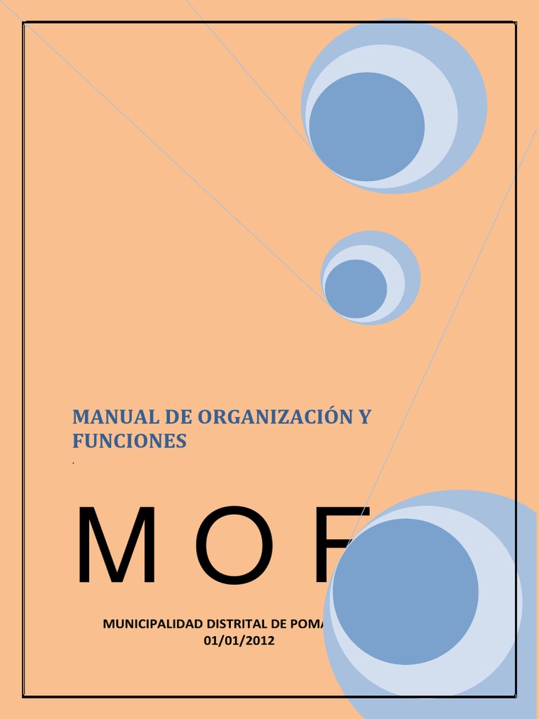 Manual de Organización y Funciones - 2013 Pomacanchi | PDF | Gobierno local | Alcalde