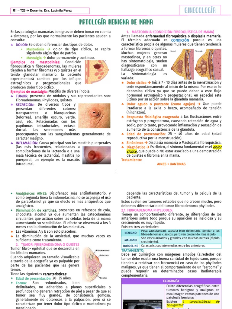 G-25-Patología Benigna de Mama | PDF | Pecho | Cáncer de mama