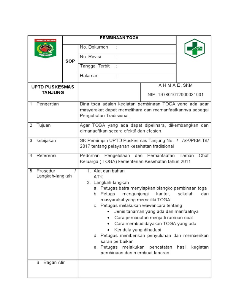 Sop Pembinaan Toga | PDF