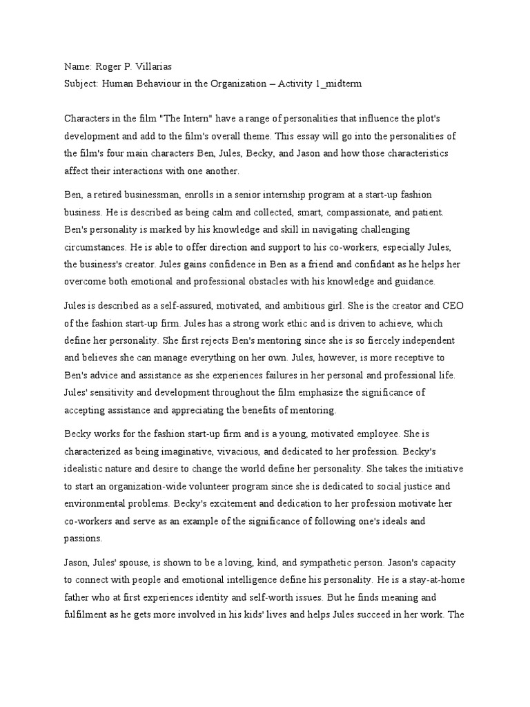 Activity 1 | PDF | Mentorship | Behavioural Sciences