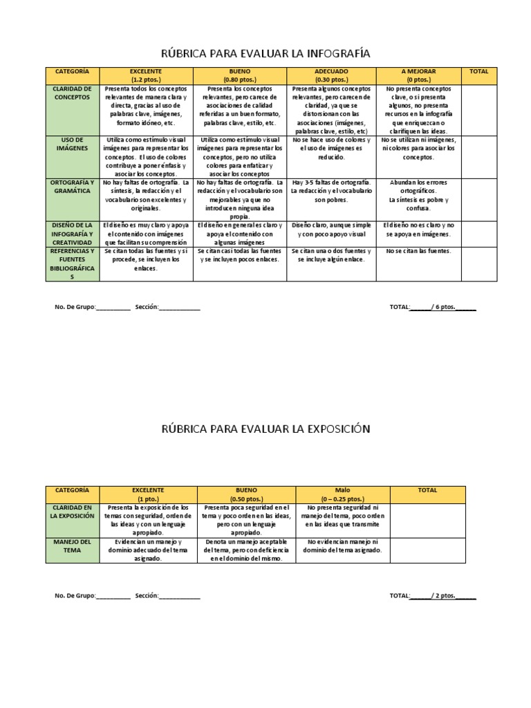 Rúbrica Para Evaluar La Infografía Pdf Ciencia Cognitiva Cognición 3685