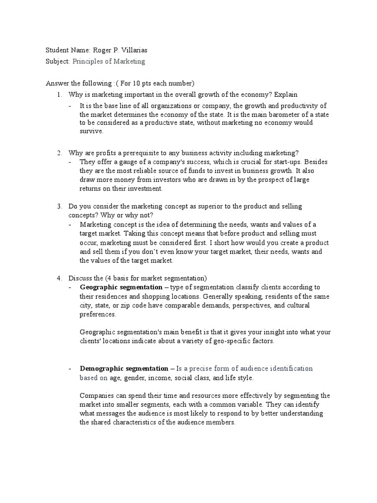 Midterm Activity | Download Free PDF | Market Segmentation | Marketing