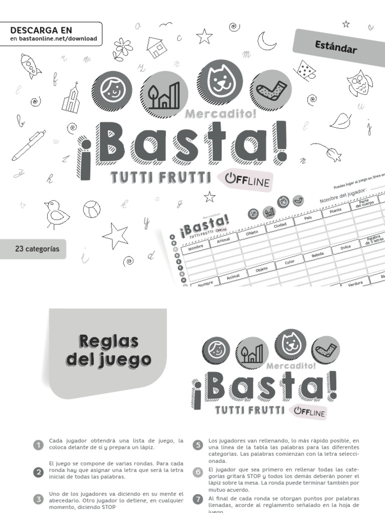 Juego de Basta - Estandar | PDF