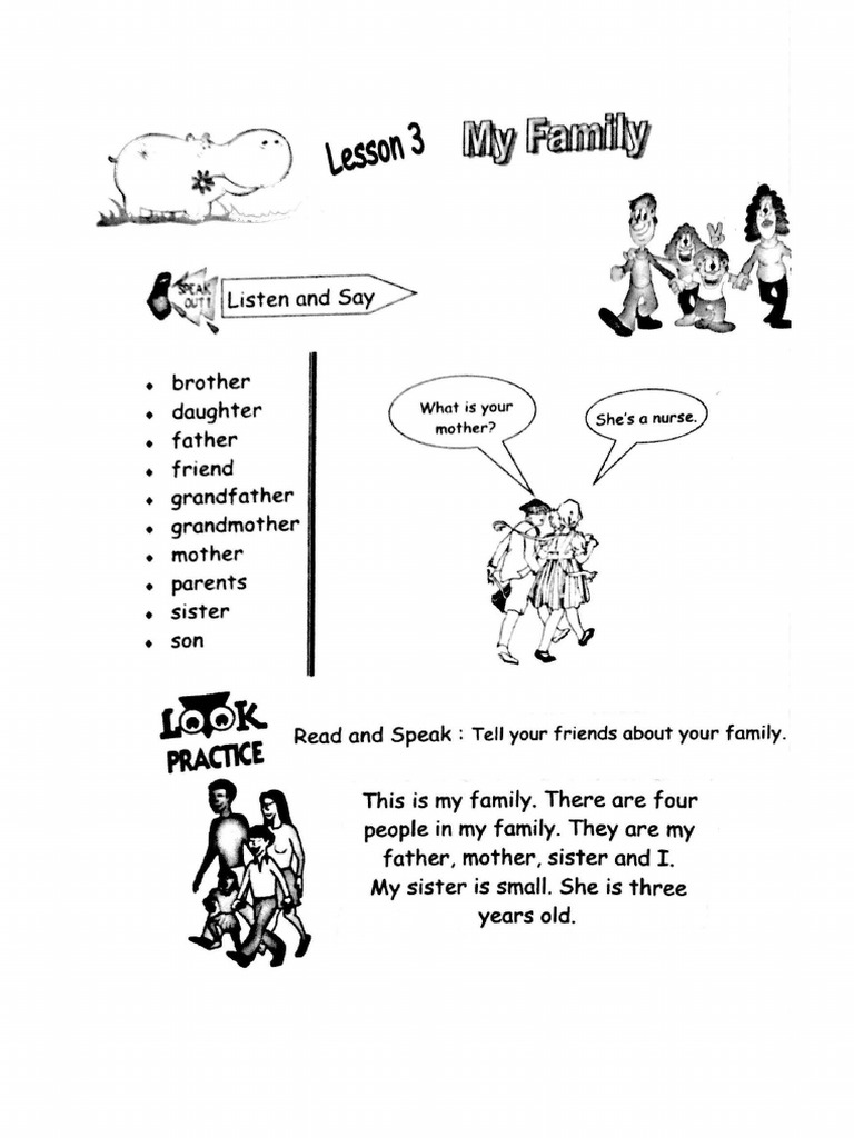 English Prathom 1 Lesson 3 | PDF