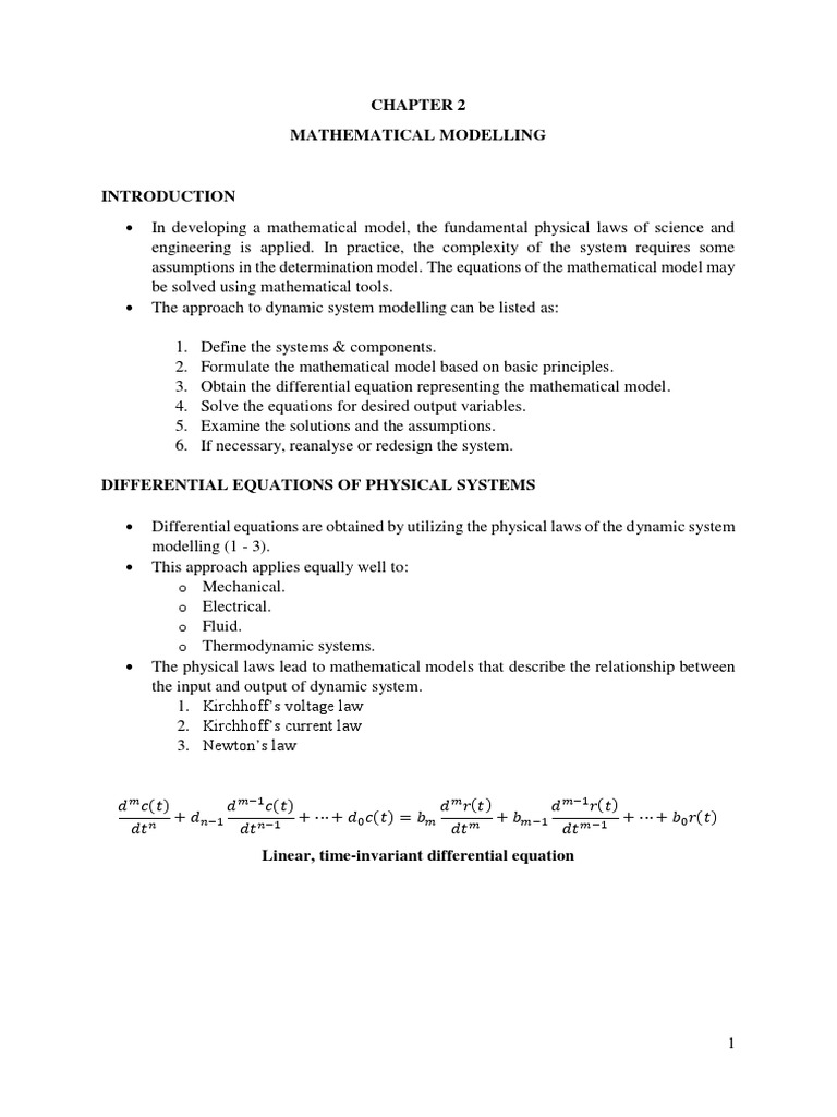 Chapter 2 - Mathematical Modelling | PDF | Laplace Transform ... Chapter 2 - Mathematical Modelling | PDF | Laplace Transform ...