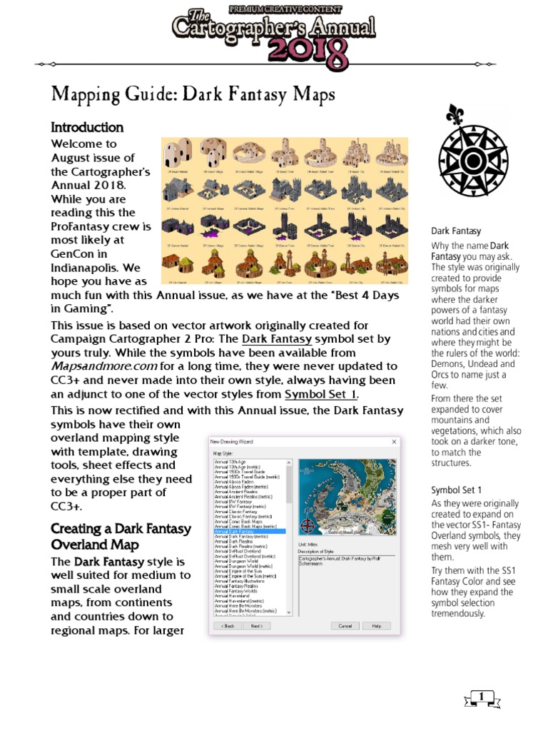 CA140 Mapping Guide - Dark Fantasy | PDF | Map | Contour Line