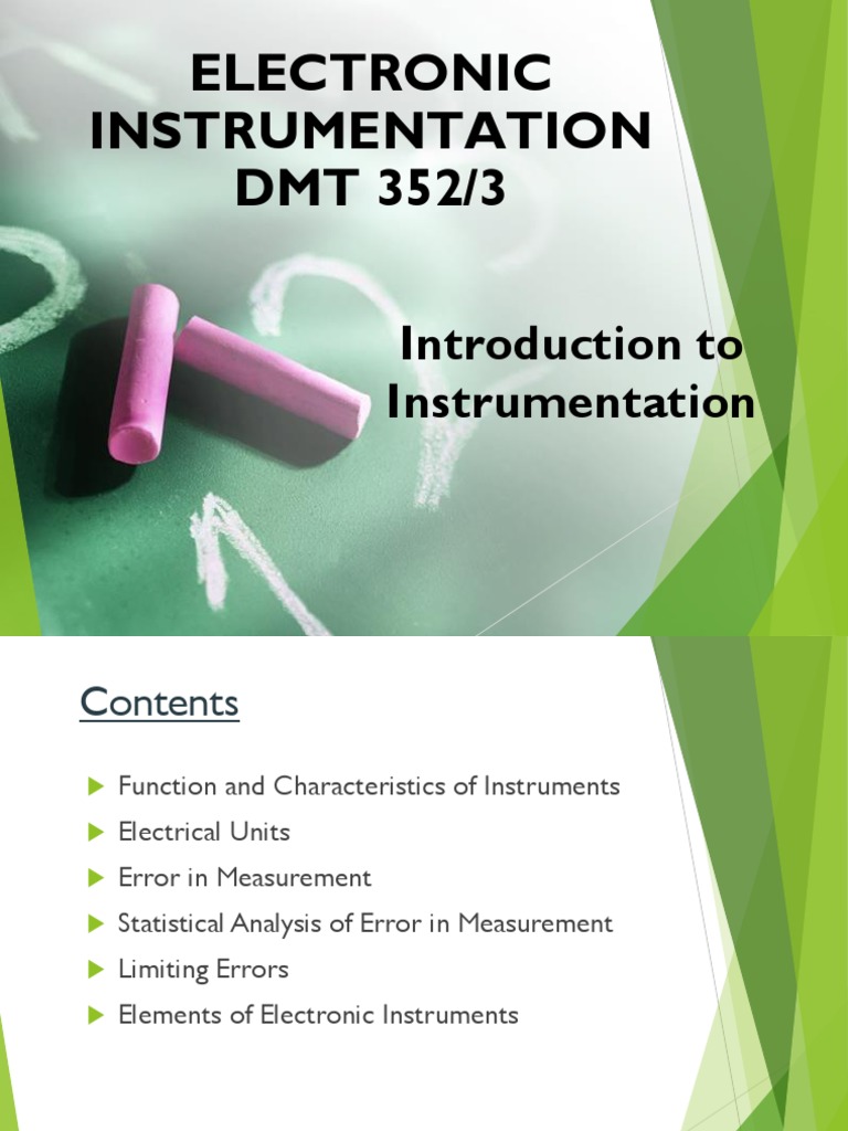 Electronic Instrumentation Overview | PDF | Observational Error ...