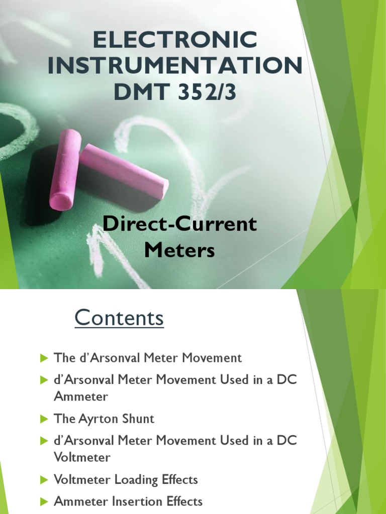 Chapter 2 - Direct Current Meters | Download Free PDF | Quantity ...