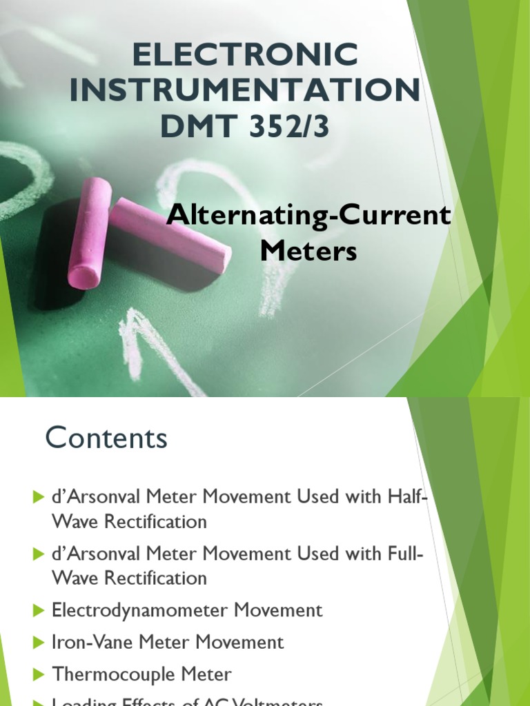 Chapter 3 - Alternating Current Meters | PDF | Rectifier | Physical Quantities