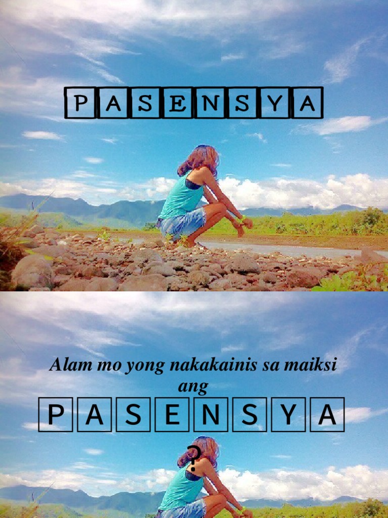 Pasensya | PDF