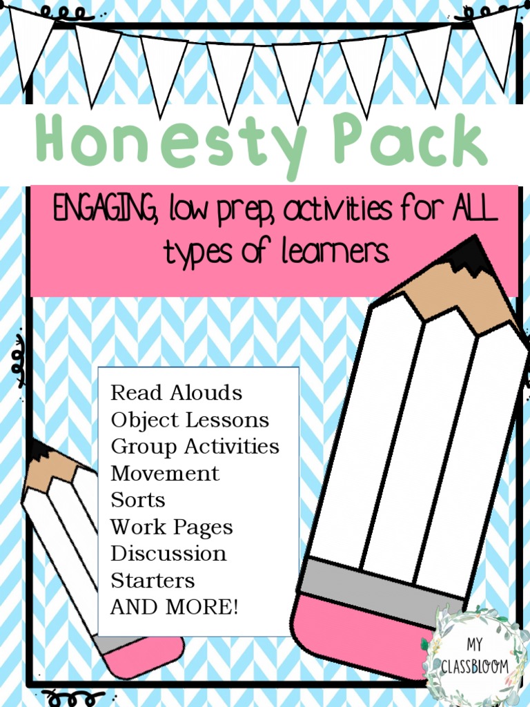 Honesty Pack: ENGAGING, Low Prep, Activities For ALL Types of Learners ...