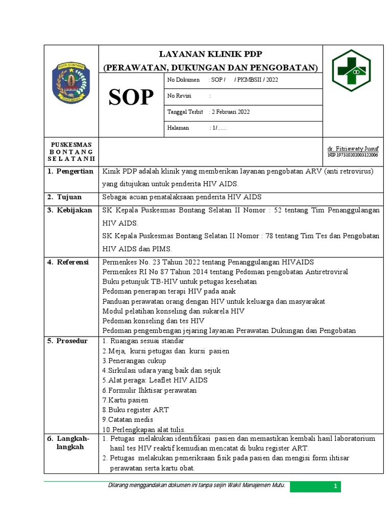 1.sop LAYANAN TERAPI PDP | PDF