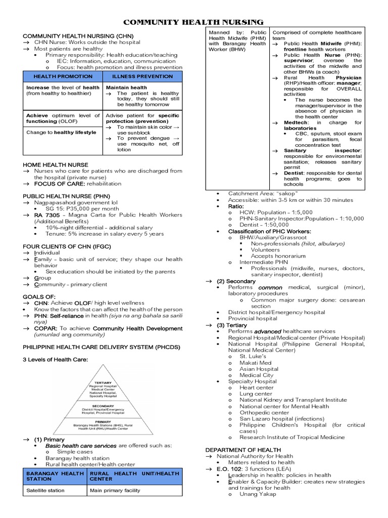 Community Health Nursing | PDF | Health Care | Mortality Rate