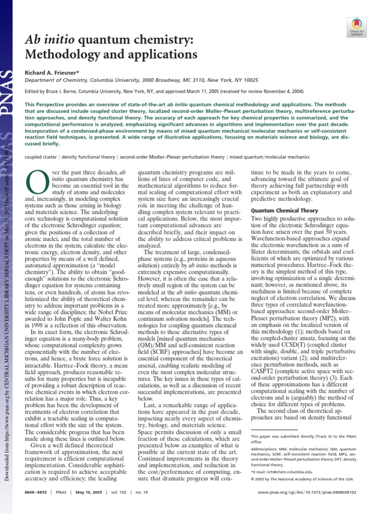 DFT MP2 Hay | PDF | Density Functional Theory | Ab Initio Quantum Chemistry Methods