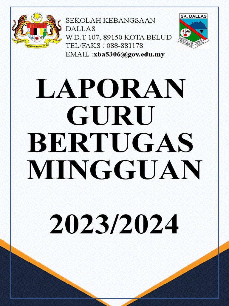 Buku Laporan Guru Bertugas Mingguan SK Dallas | PDF