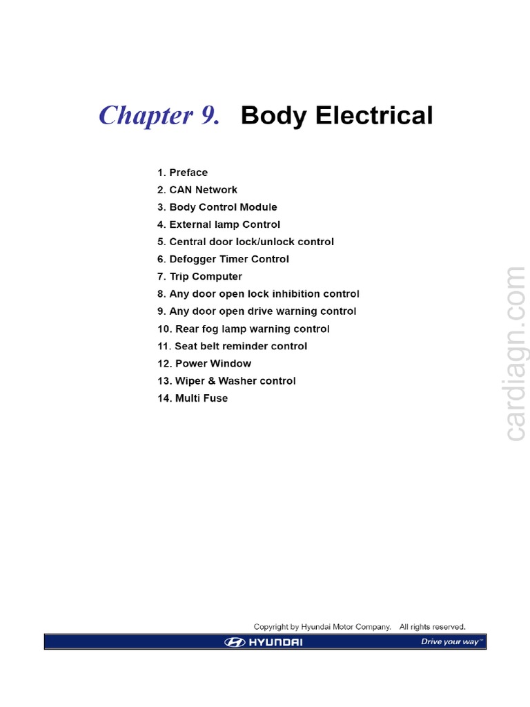 Body Electrical - I20 RM - PDFs Free Online | PDF