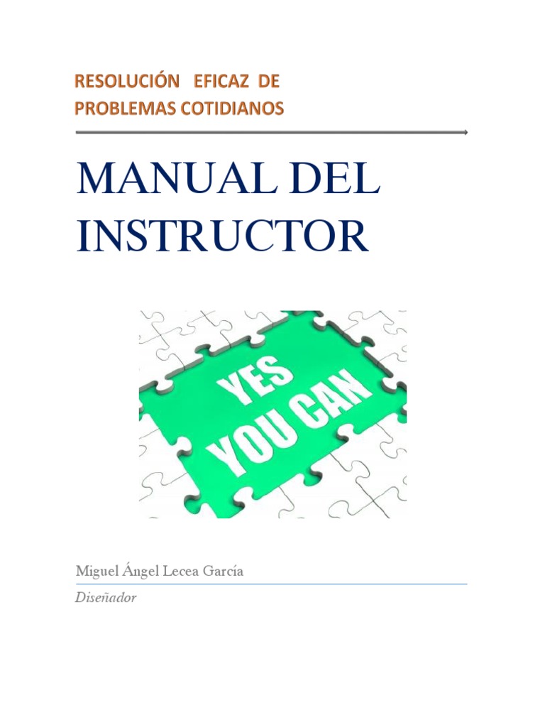 Manual Del Instructor Resolución de Problemas | PDF | Pensamiento ...