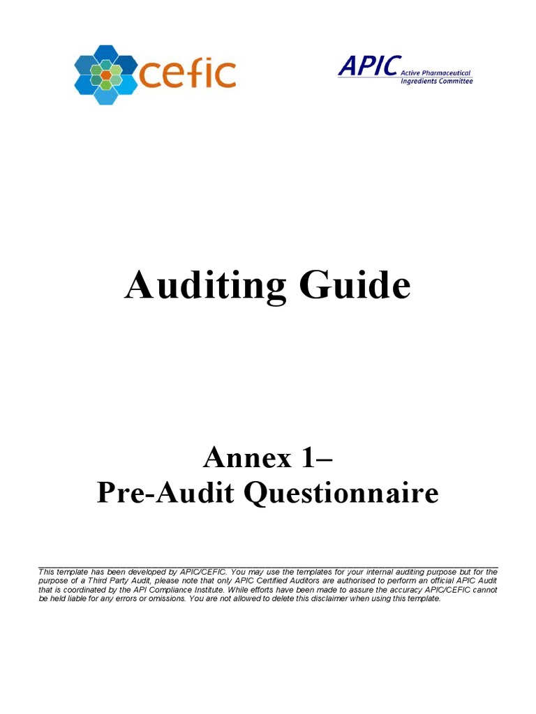 Pre-Audit Questionnaire Guide | PDF | Audit | Auditor's Report