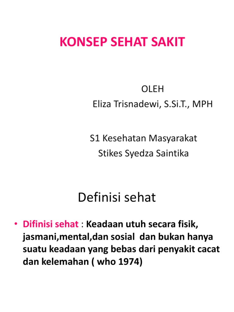 Konsep Sehat Sakit | PDF
