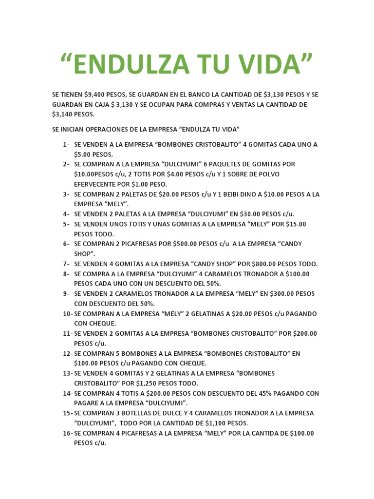 Endulza Tu Vida | PDF