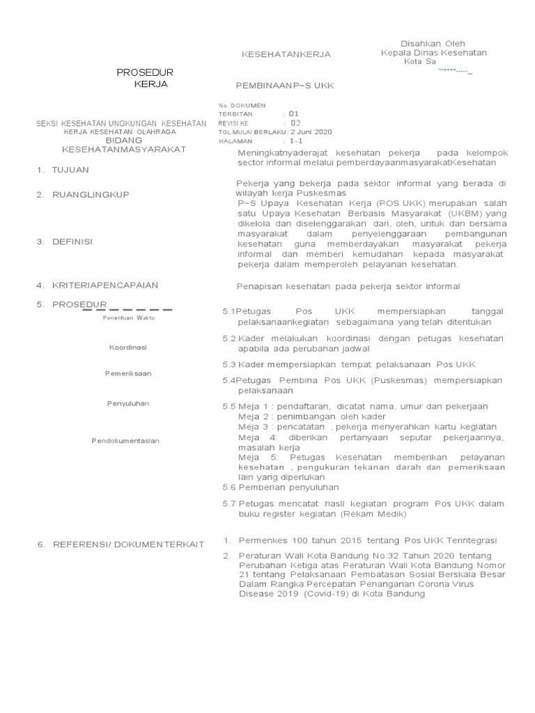 SOP-Pembinaan-POS-UKK | PDF