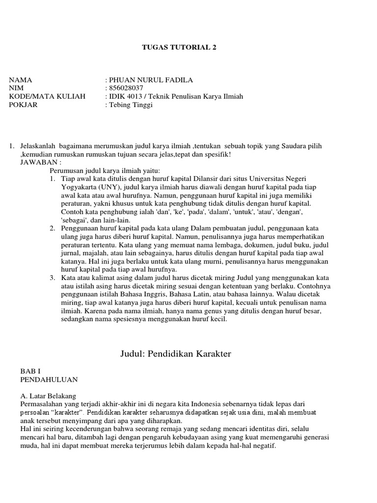 Tugas Tutorial 2 | PDF
