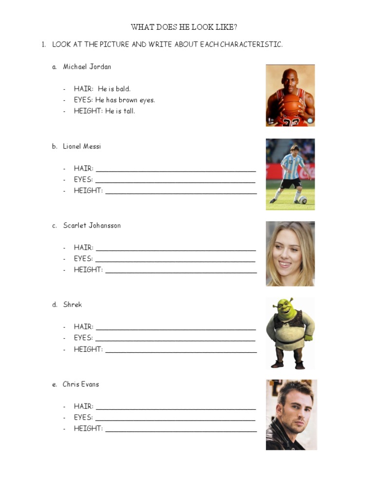 WHAT DOES HE LOOK LIKE | PDF
