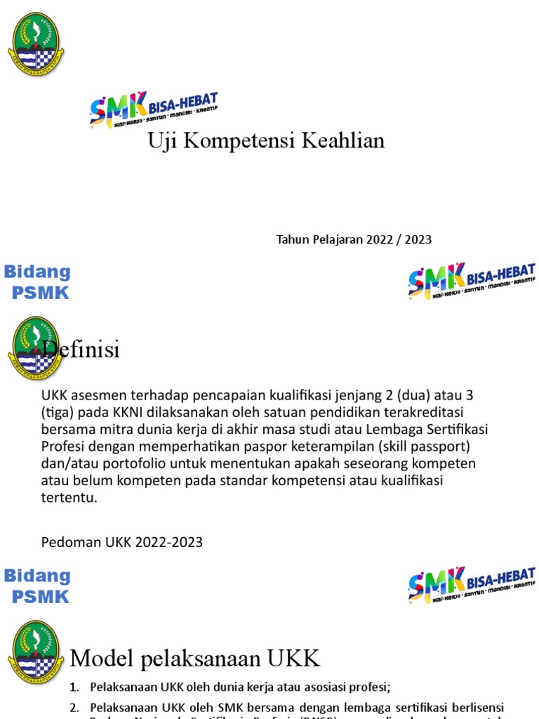 Bedah Pedoman UKK SMK 2023 | PDF | Bisnis