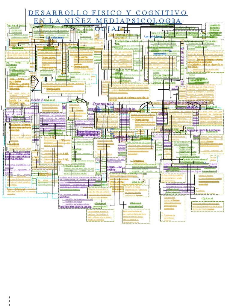 Mapa Conceptual - Desarrollo Fisico Cognitivo en La Niñez Media | PDF | Neurona | Pensamiento