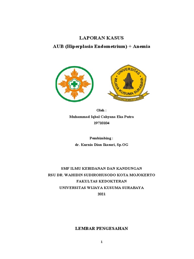 AUB (Hiperplasia Endometrium) + Anemia | PDF