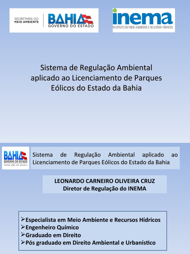 Inema Licenciamento Ambiental Eolicas | PDF | Energia eólica | Parque ...