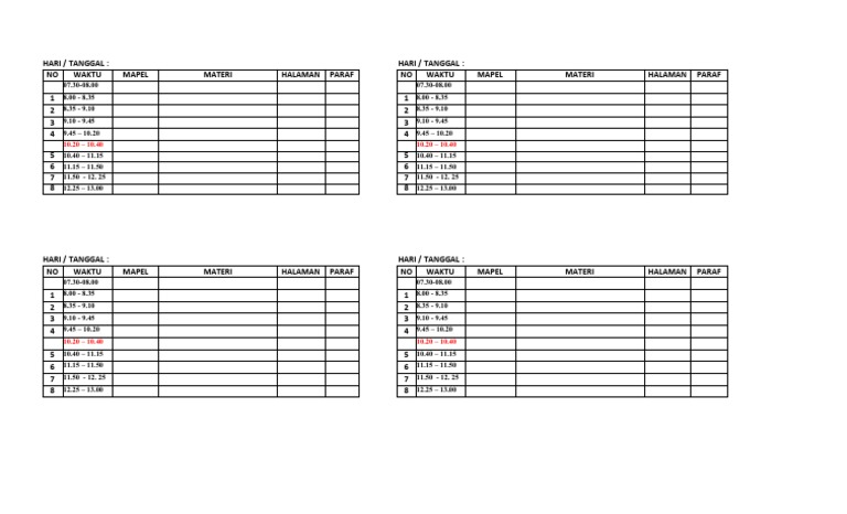 Contoh Buku Batas Siswa | PDF | Griya & Taman